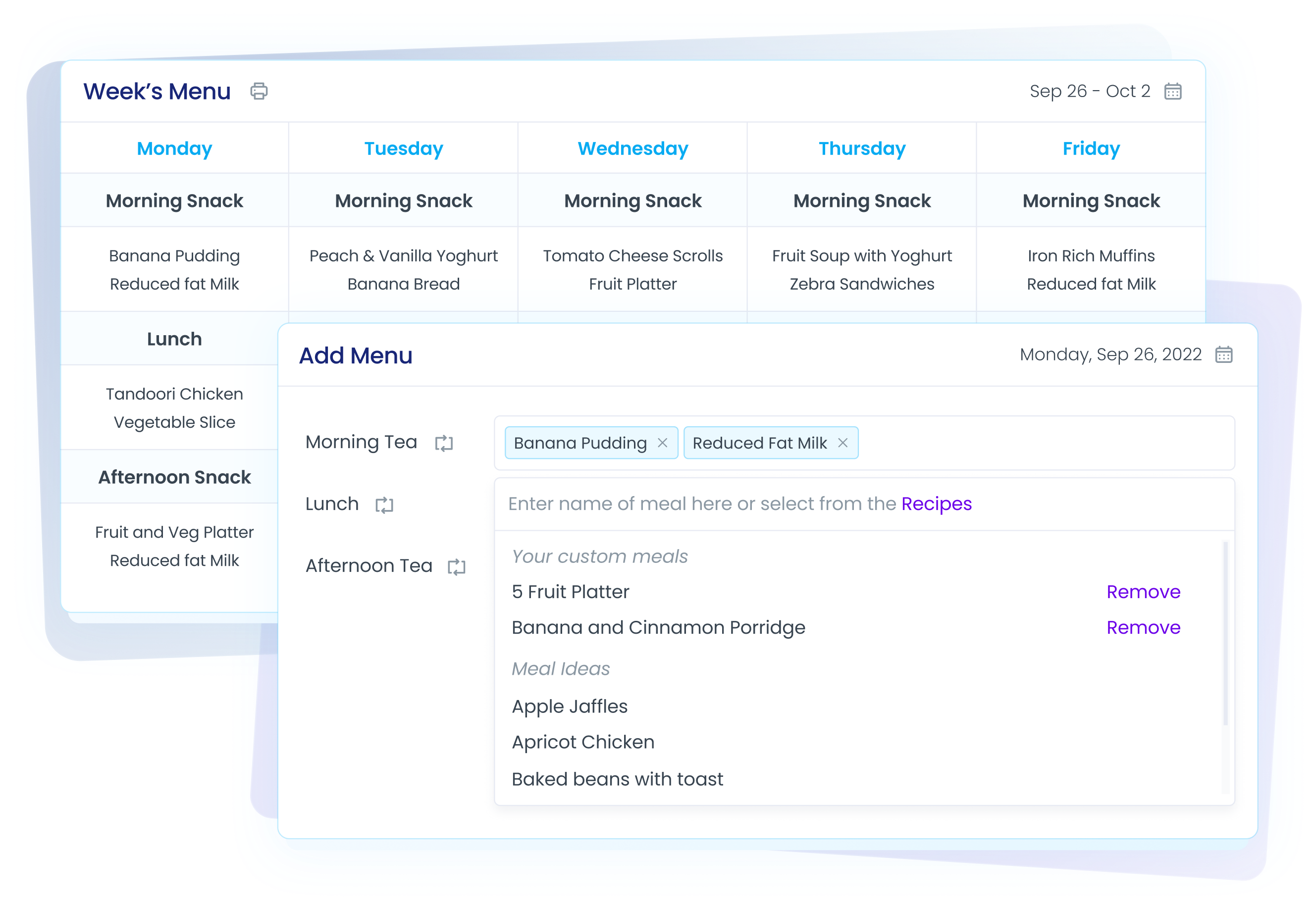 Putting your menu on rotation